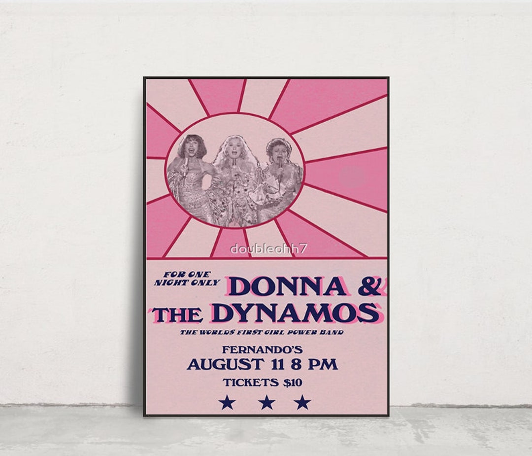 Donna and the Dynamos Poster, Donna and the Dynamos Fan Gift, Vintage ...