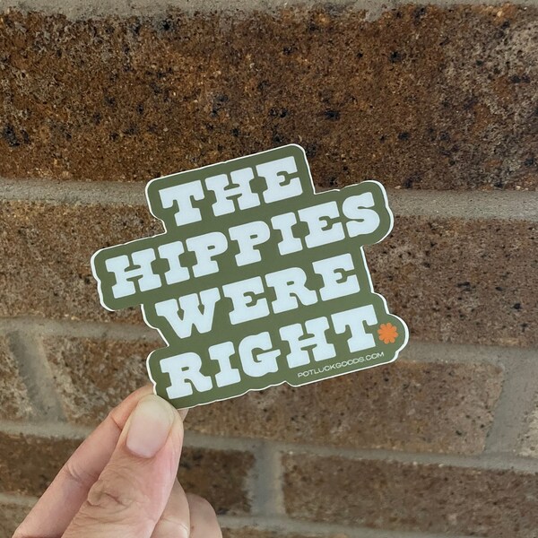 Hippie Bumper Sticker - Etsy
