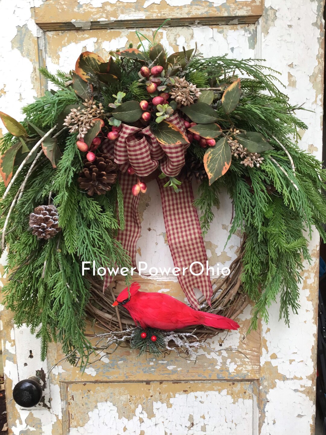 Primitive Christmas Wreath, Christmas Gift, Primitive Front Door - Etsy