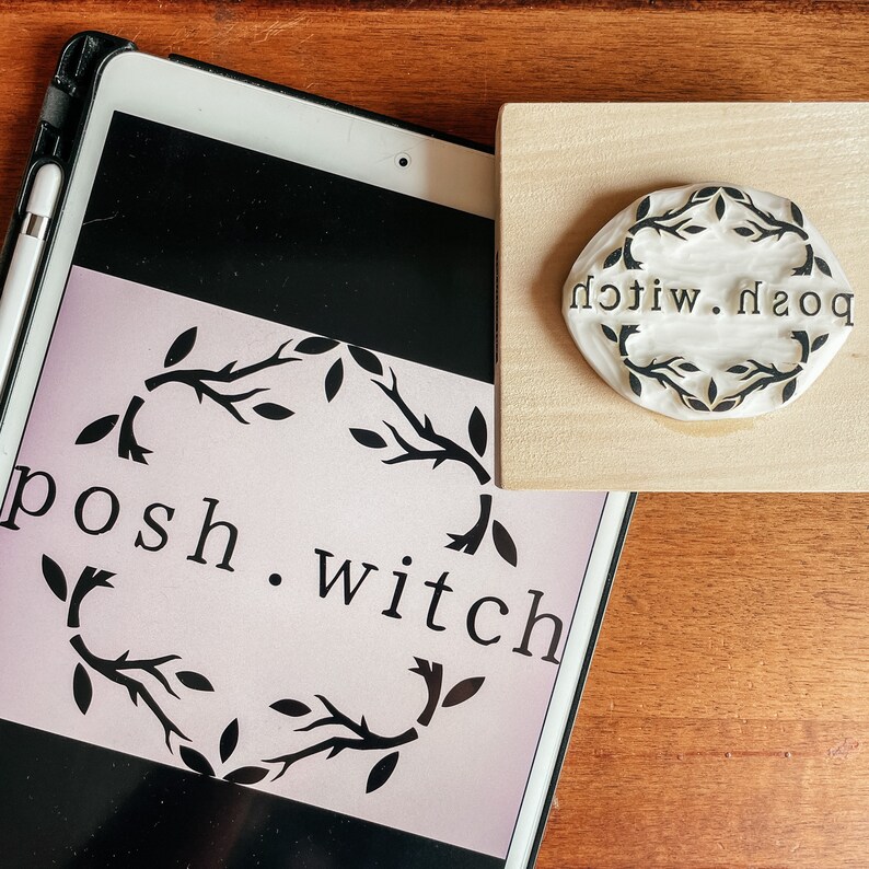 Custom Logo Design and Hand Carved Rubber Stamp Package, Unique Vector ...