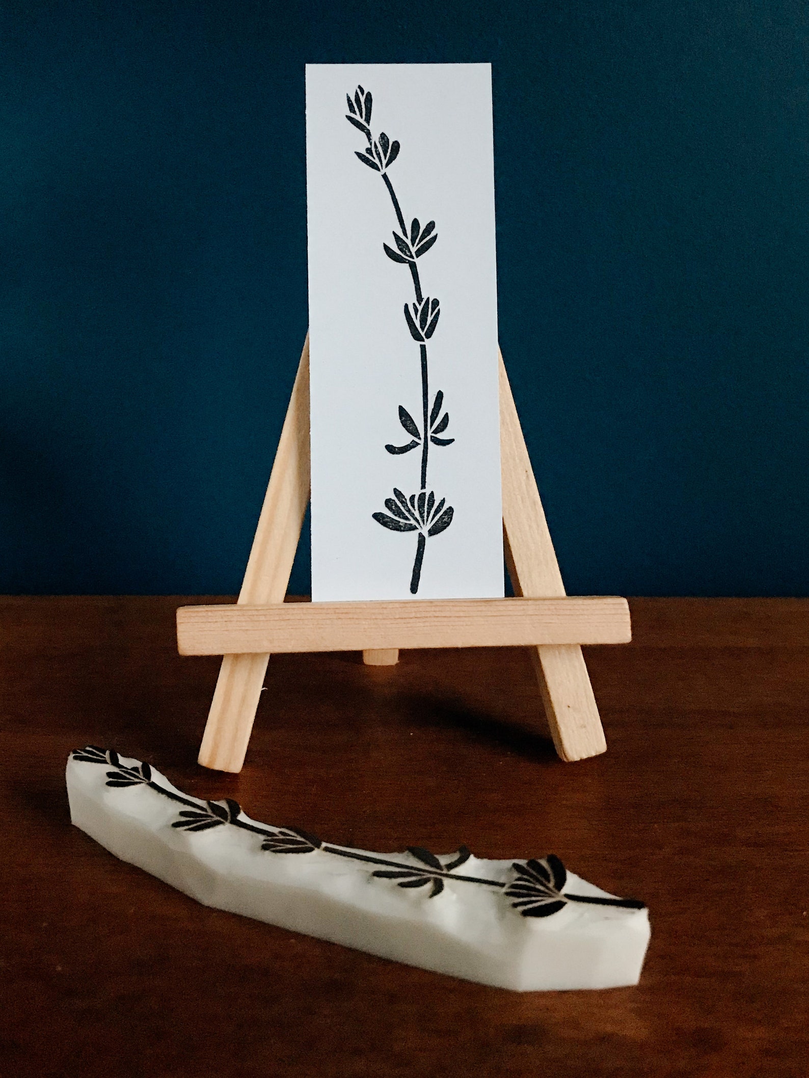 Thyme Herb Rubber Stamp / Herbal Plant Stamp / Garden Lover Gift / Rustic Stationery / Natural ...