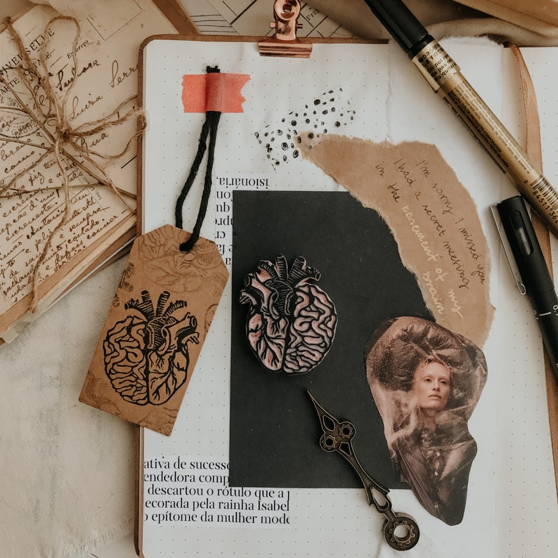 Anatomy Heart Rubber Stamp Anatomical Human Brain Stamp for - Etsy