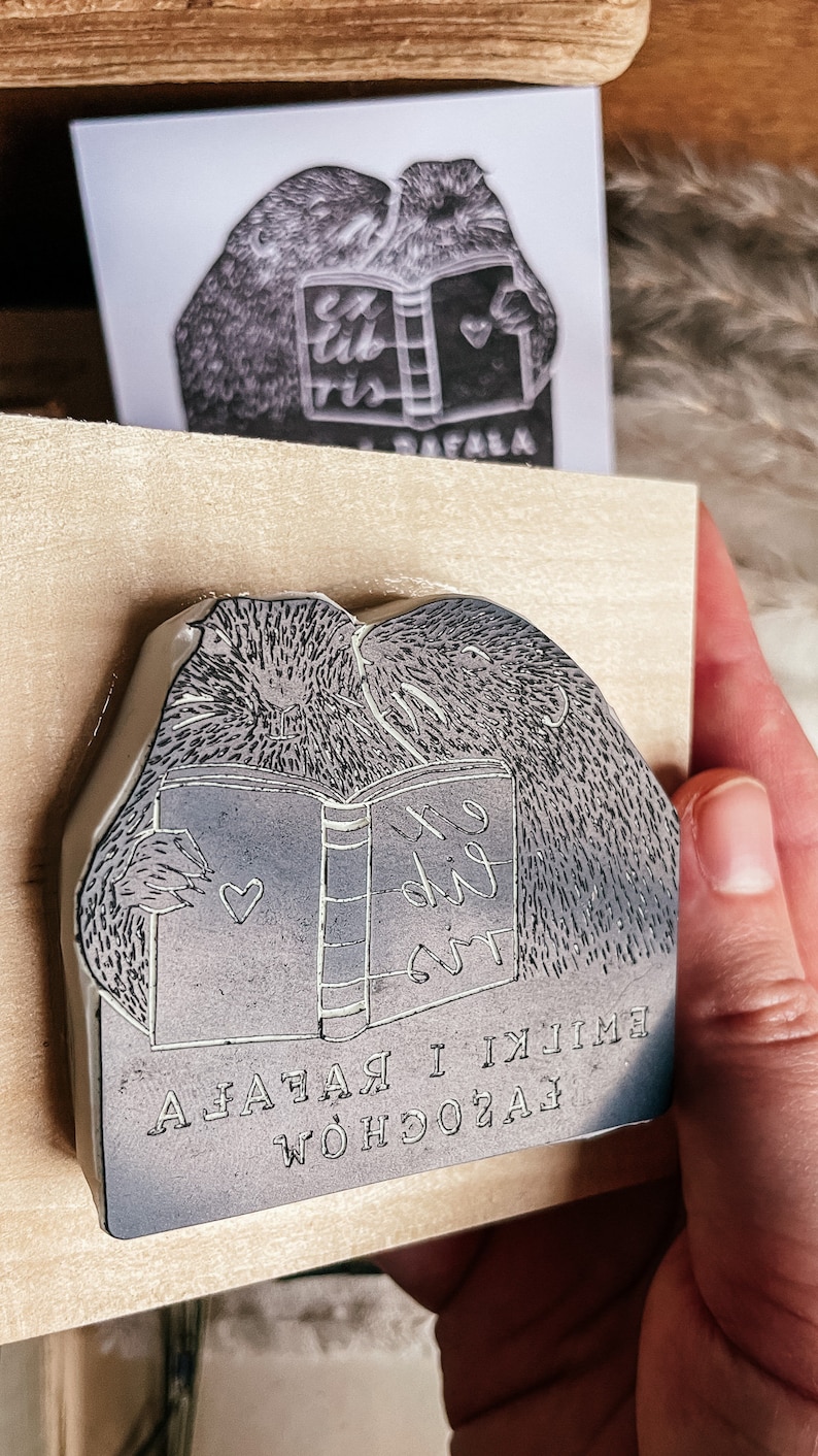 Personalized Book Stamp for Wedding Gift, Ex Libris Stamp for Book ...