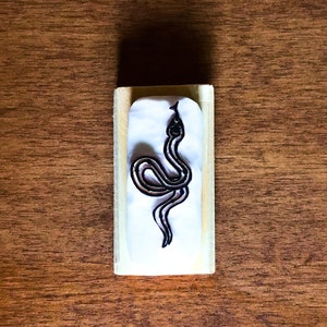 Mystical Snake Rubber Stamp for Reptile Enthusiast, Freaky Ornament for ...