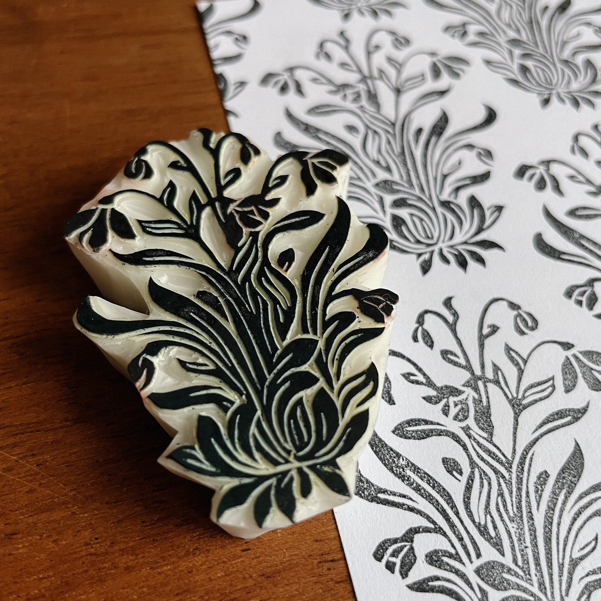 Wild Flower Rubber Stamp for Rustic Wedding Decor, Botanical Stationery ...