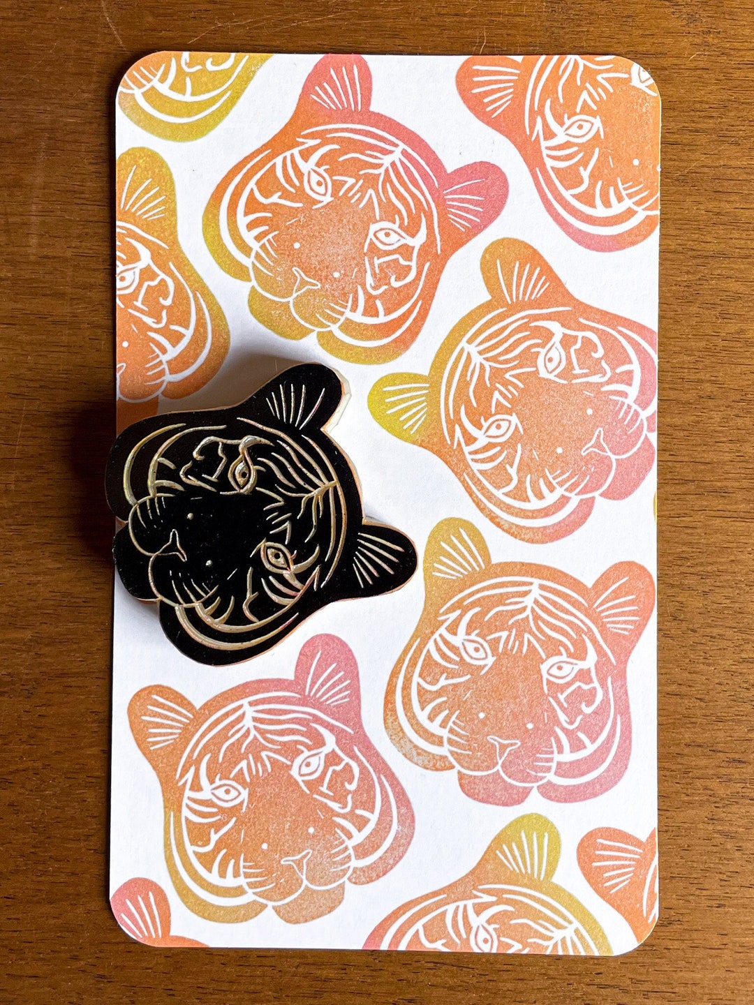 Tiger Head Rubber Stamp Hand Carved / Jungle Pattern Design / Wild ...