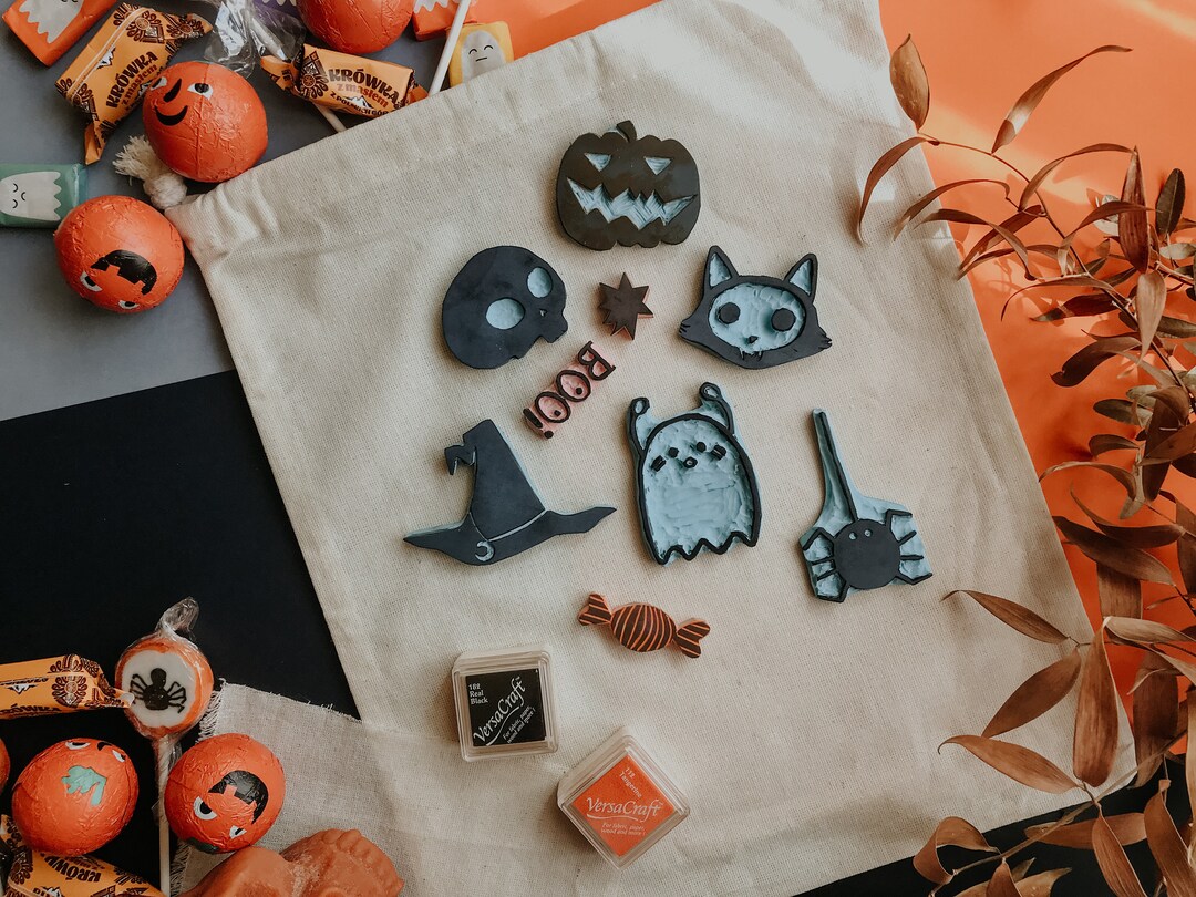 Creative Halloween Craft Kit for Kids: Stamp a Drawstring Cotton Bag ...