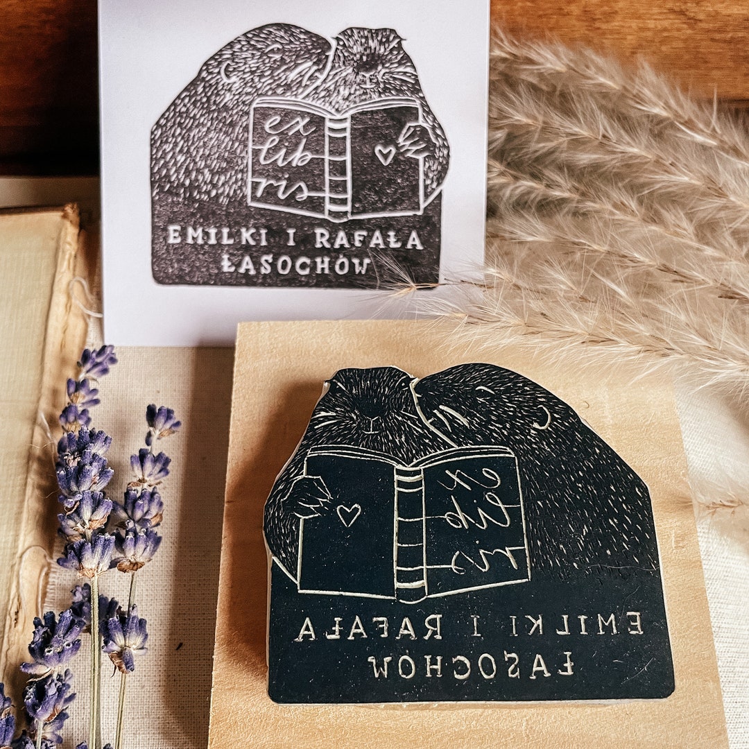 Personalized Book Stamp for Wedding Gift, Ex Libris Stamp for Book ...