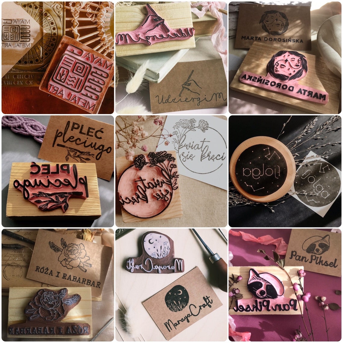Custom Logo Design and Hand Carved Rubber Stamp Package, Unique Vector ...