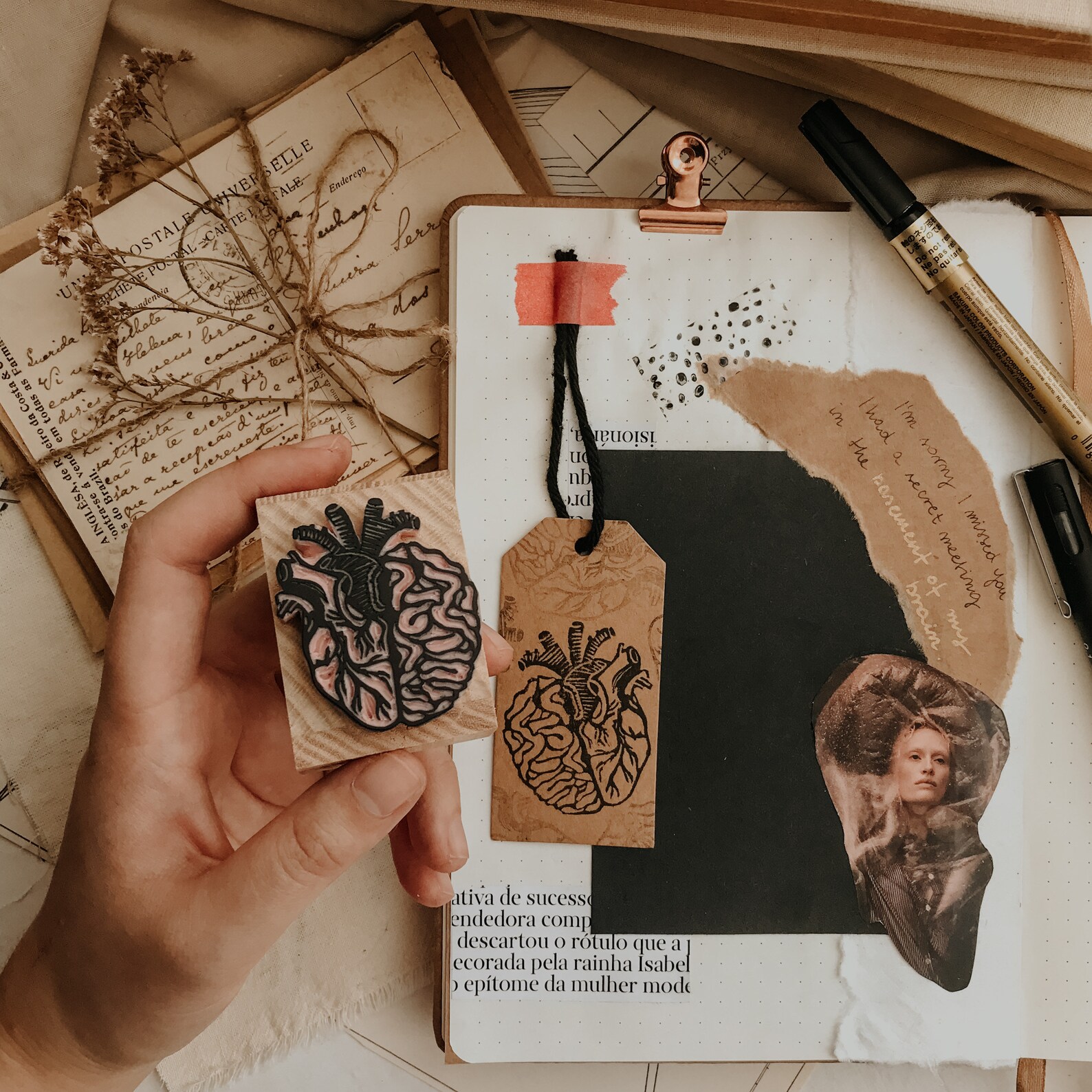 Anatomy Heart Rubber Stamp Anatomical Human Brain Stamp for - Etsy