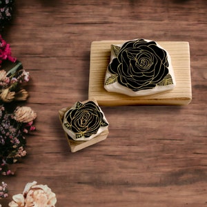 Rose Stamp Set / Hand Carved Stamp / Botanical Stamp / Floral Pattern ...
