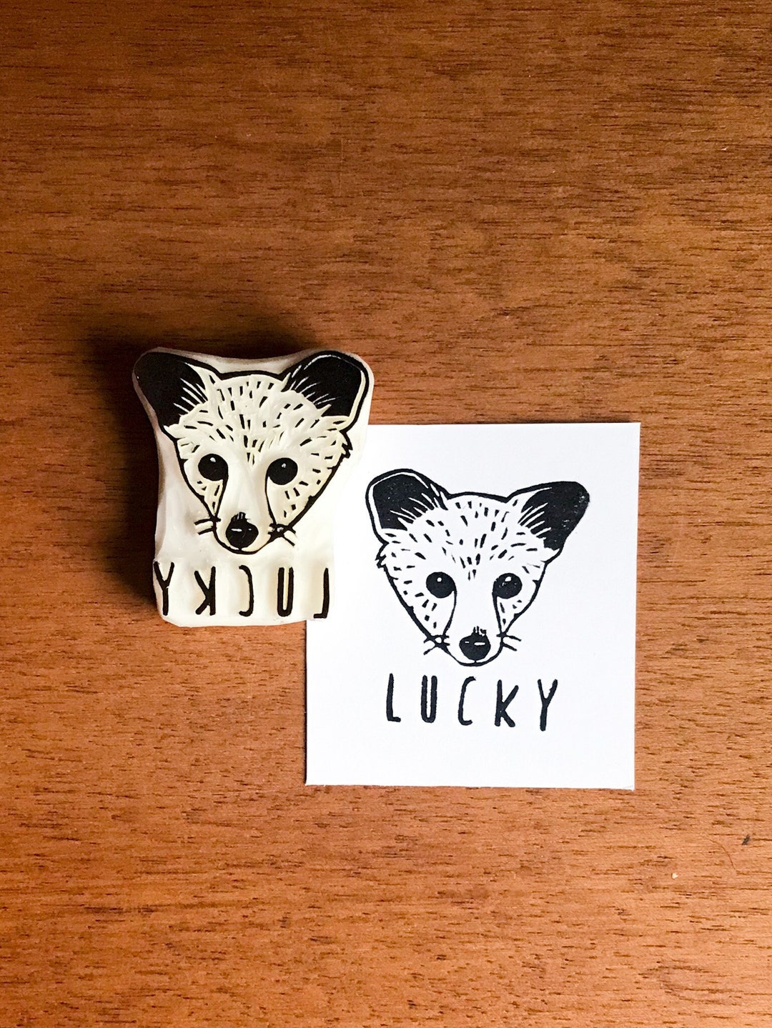 Mini Custom Rubber Stamp Portrait - Your Pet With Its Name ...