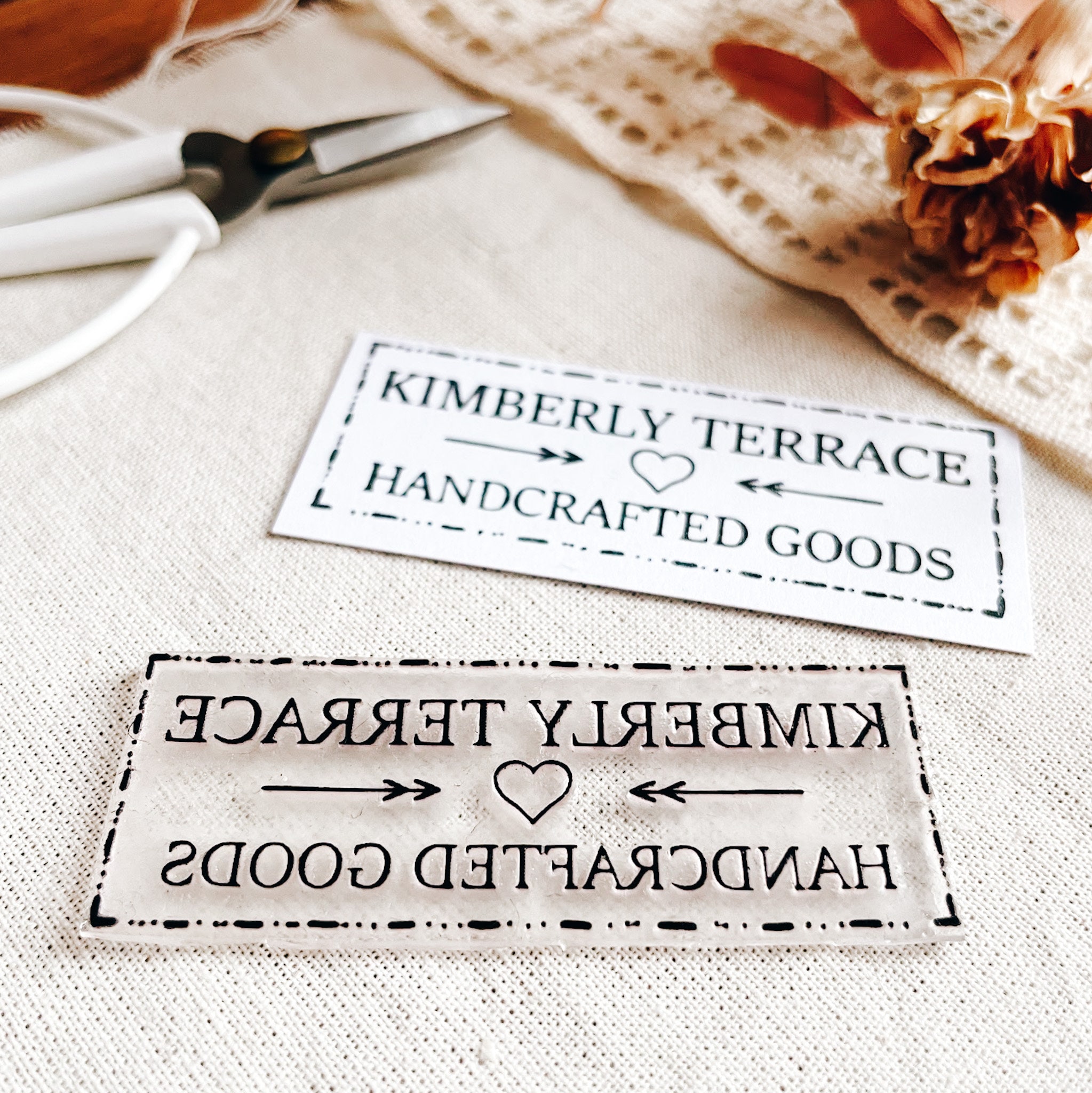 Custom Clear Polymer Stamp for Small Business, Personalized Logo Cling ...
