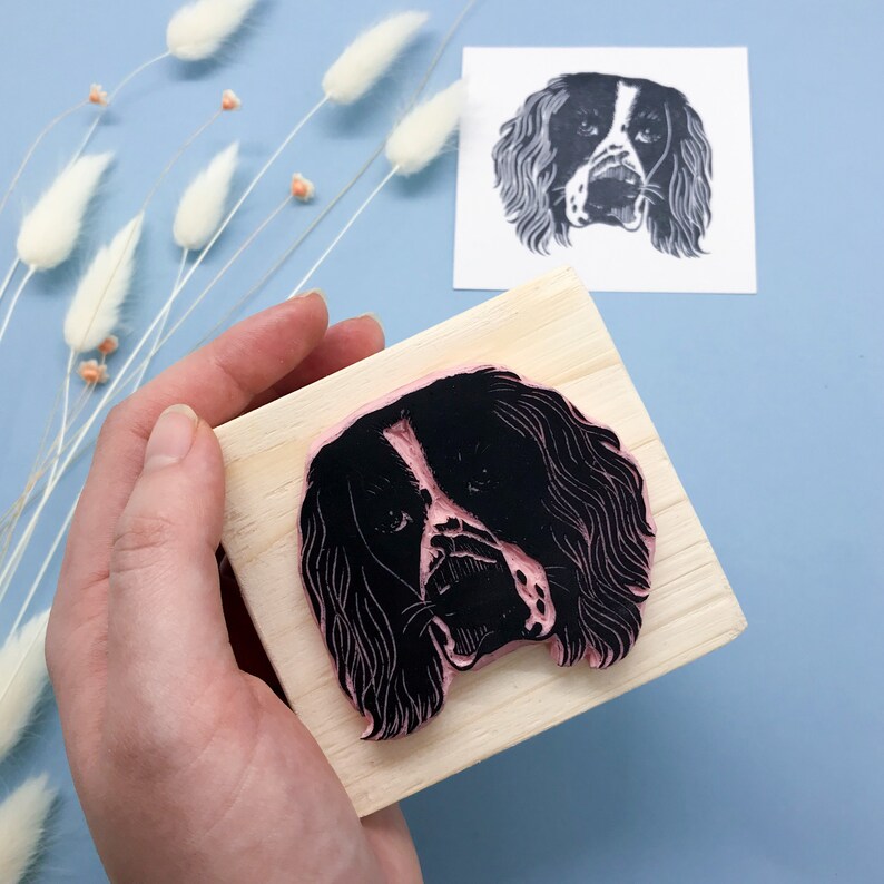 Custom Pet Portrait Rubber Stamp With Ink Pad / Animal Lover - Etsy