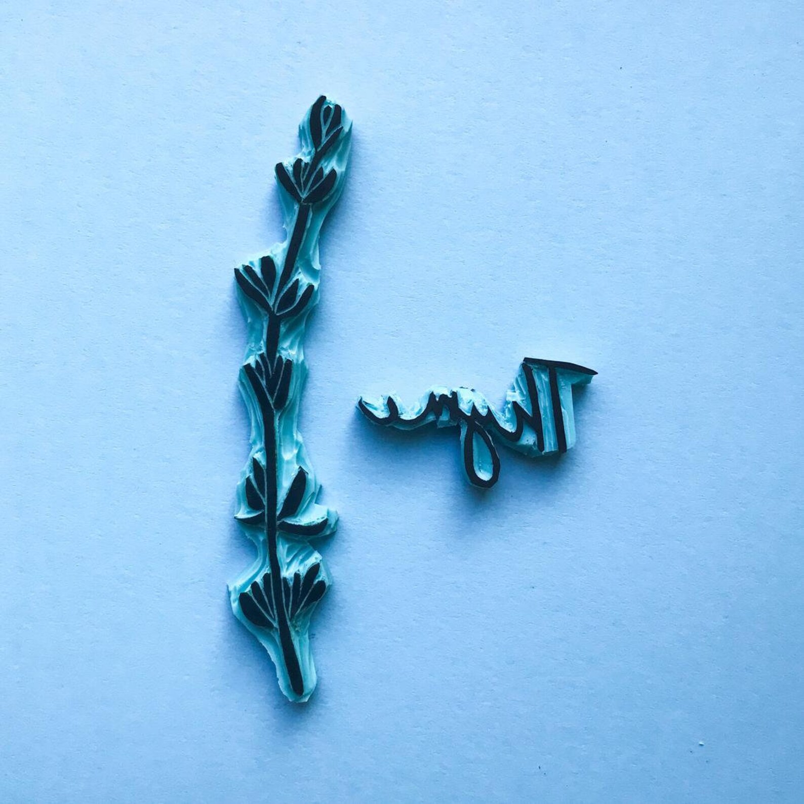 Thyme Herb Rubber Stamp / Herbal Plant Lettering Stamp / | Etsy