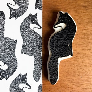 Magical Fox Rubber Stamp for Paper Crafts, Woodland Animal Pattern Tool ...