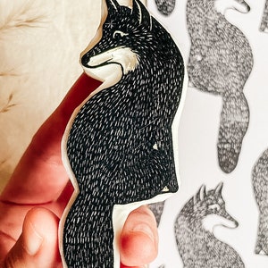 Magical Fox Rubber Stamp for Paper Crafts, Woodland Animal Pattern Tool ...