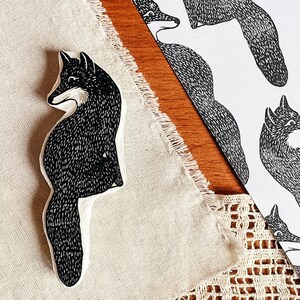 Magical Fox Rubber Stamp for Paper Crafts, Woodland Animal Pattern Tool ...