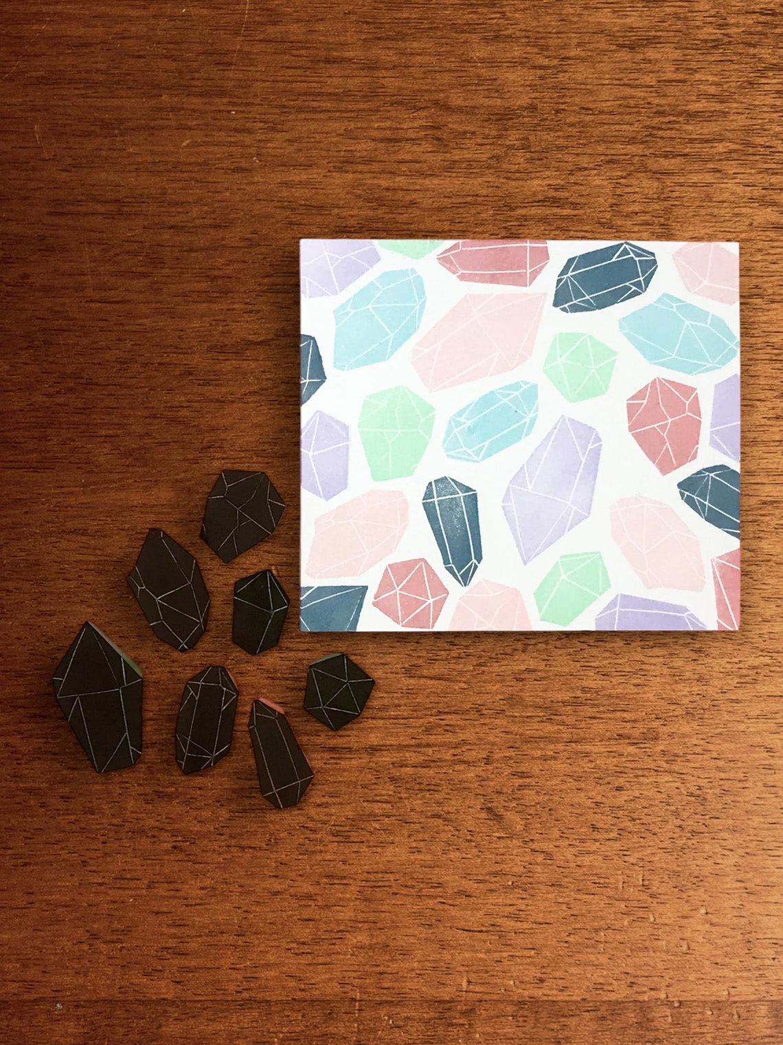 Small Magic Crystal Rubber Stamp Set for Ritual Diary / Healing Stone ...