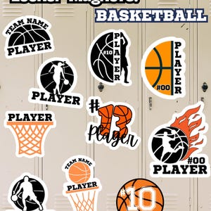 Personalized Basketball Locker Magnet Custom Team Name & Number - Etsy
