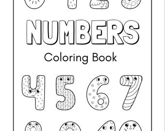 Flower Numbers 1-20 Coloring Book | Coloring Pages | Kindergarten ...