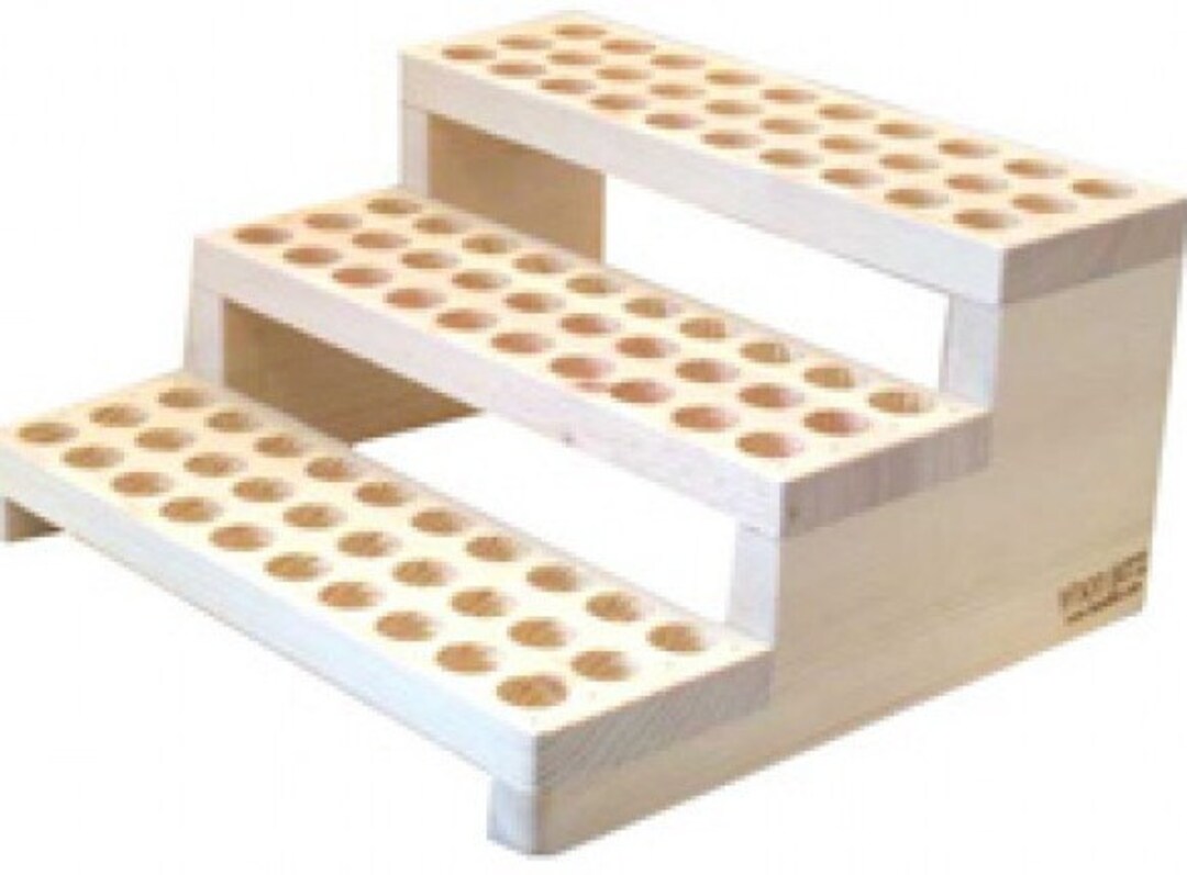 Wooden Display Rack Product Bottles of 13/16" Outer Diameter - 3 Row ...