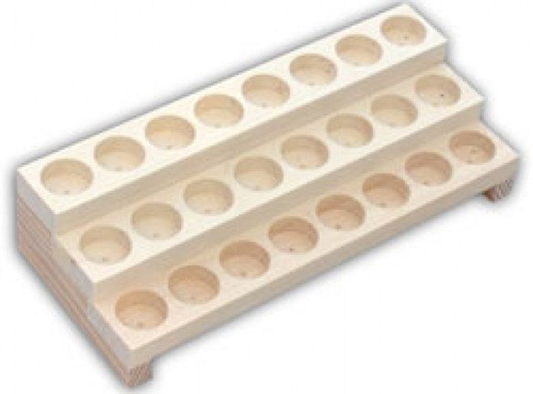 Wooden Display Rack Product Bottles of 1.25" Outer Diameter - 3 Row ...