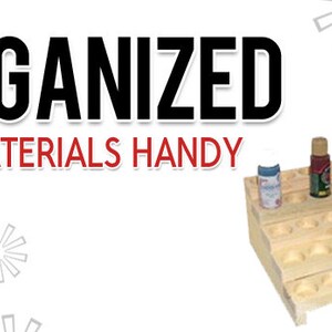 Wooden Display Rack for Paint Bottles - 3 Row Paint Bottle Display Rack ...