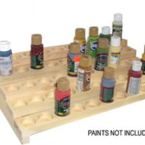 Wooden Display Rack for Paint Bottles 5 Row Paint Bottle - Etsy