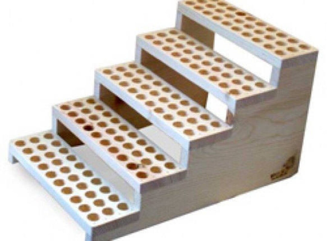 Wooden Display Rack Product Bottles of 13/16" Outer Diameter - 5 Row ...