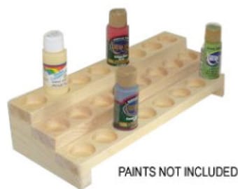 Wooden Display Rack for Paint Bottles 10-row Paint Bottle Display Rack ...