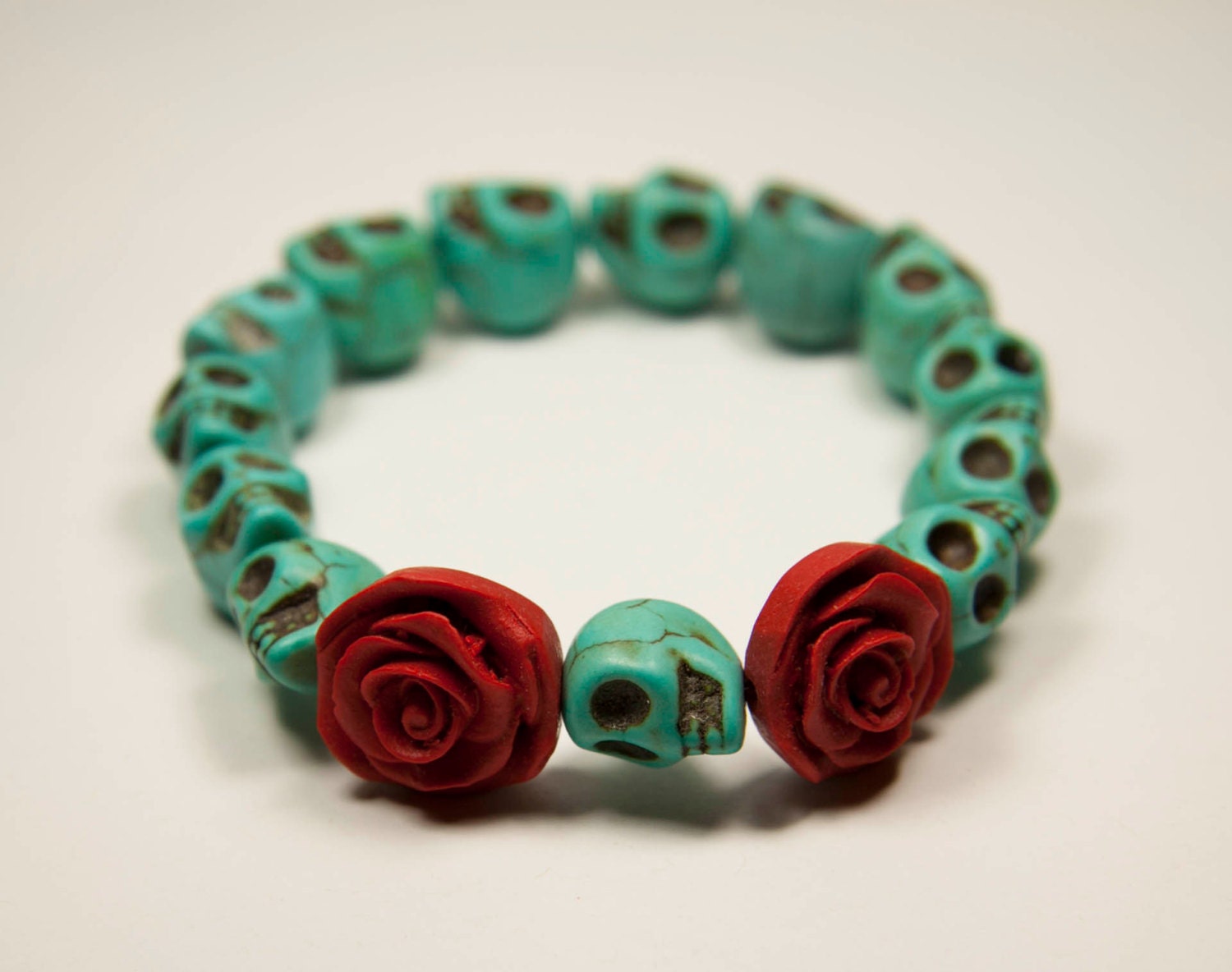 Day of the Dead Bracelet dia De Muertos Beaded Stretch - Etsy UK