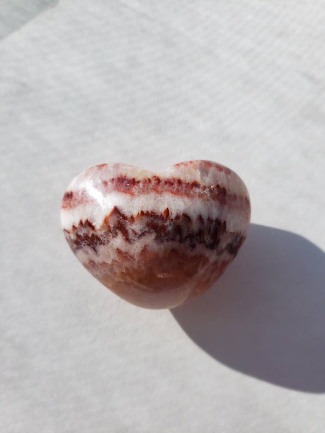 Red Banded Calcite Hearts Calcite Banded Hearts Puffy - Etsy Österreich