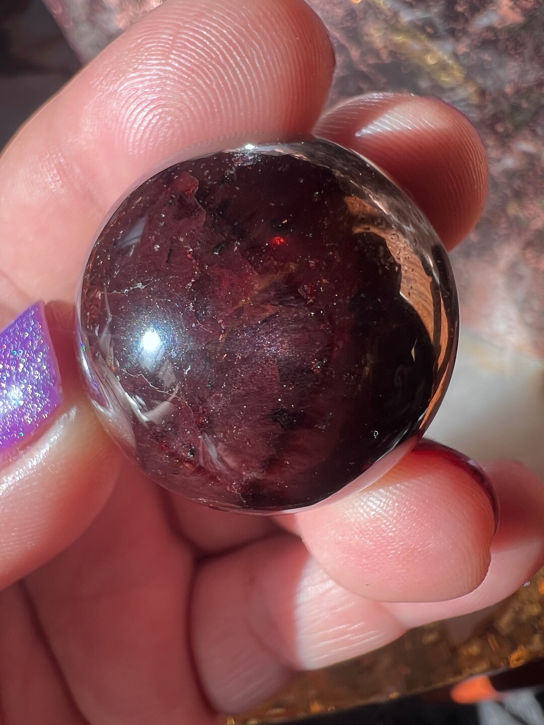 Star Garnet Sphere High Grade Garnet Sphere Rare Garnet Star Sphere ...