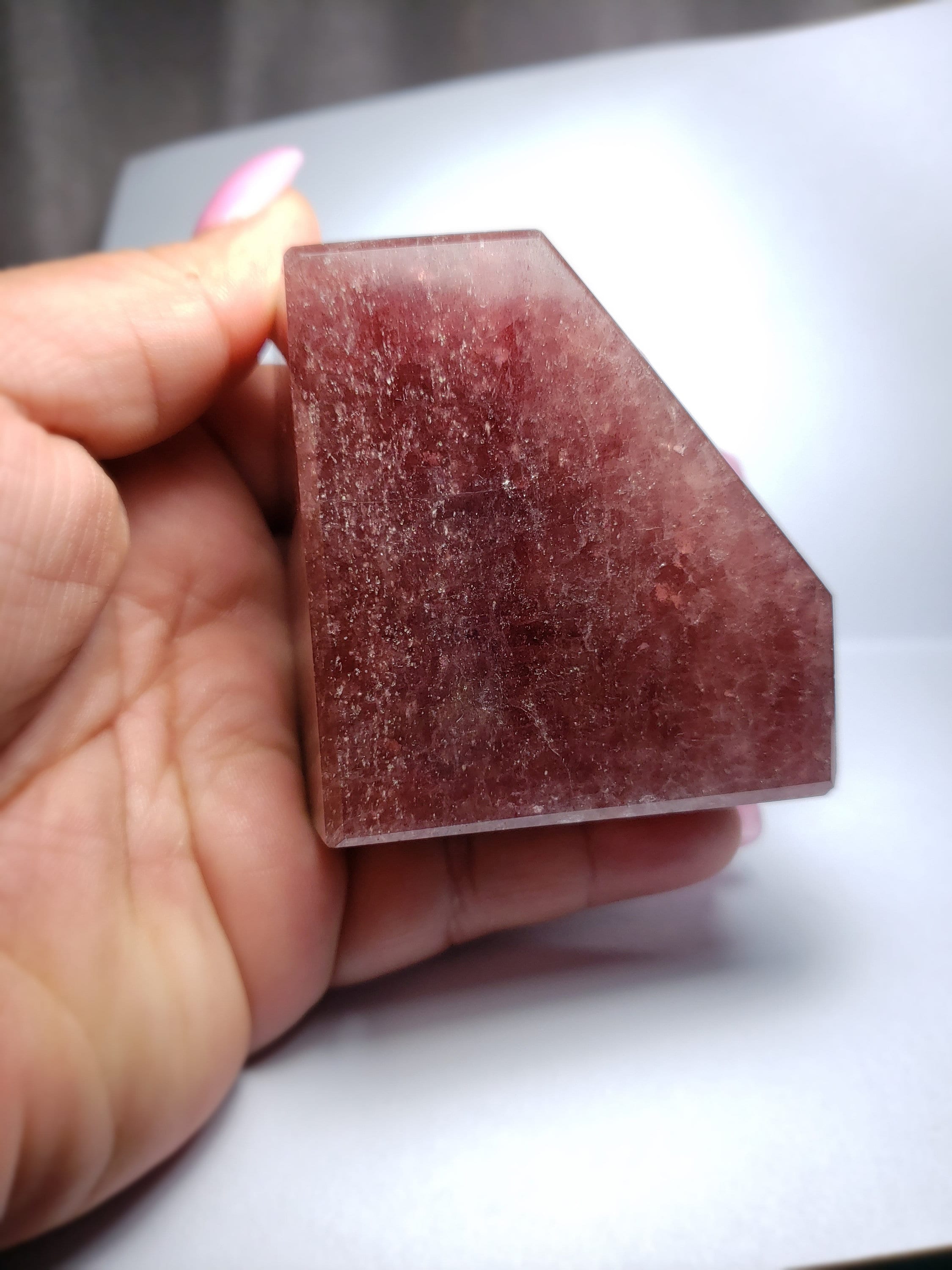 Strawberry Quartz Freeform Crystal B Home Décor Rocks & Geodes Home ...