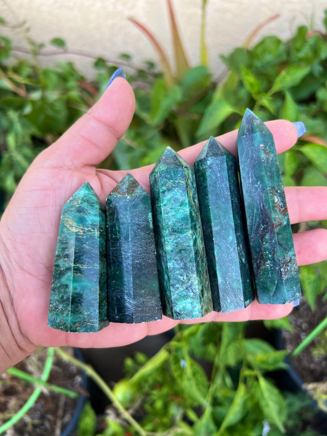 Green Emerald Crystal Towers - Etsy