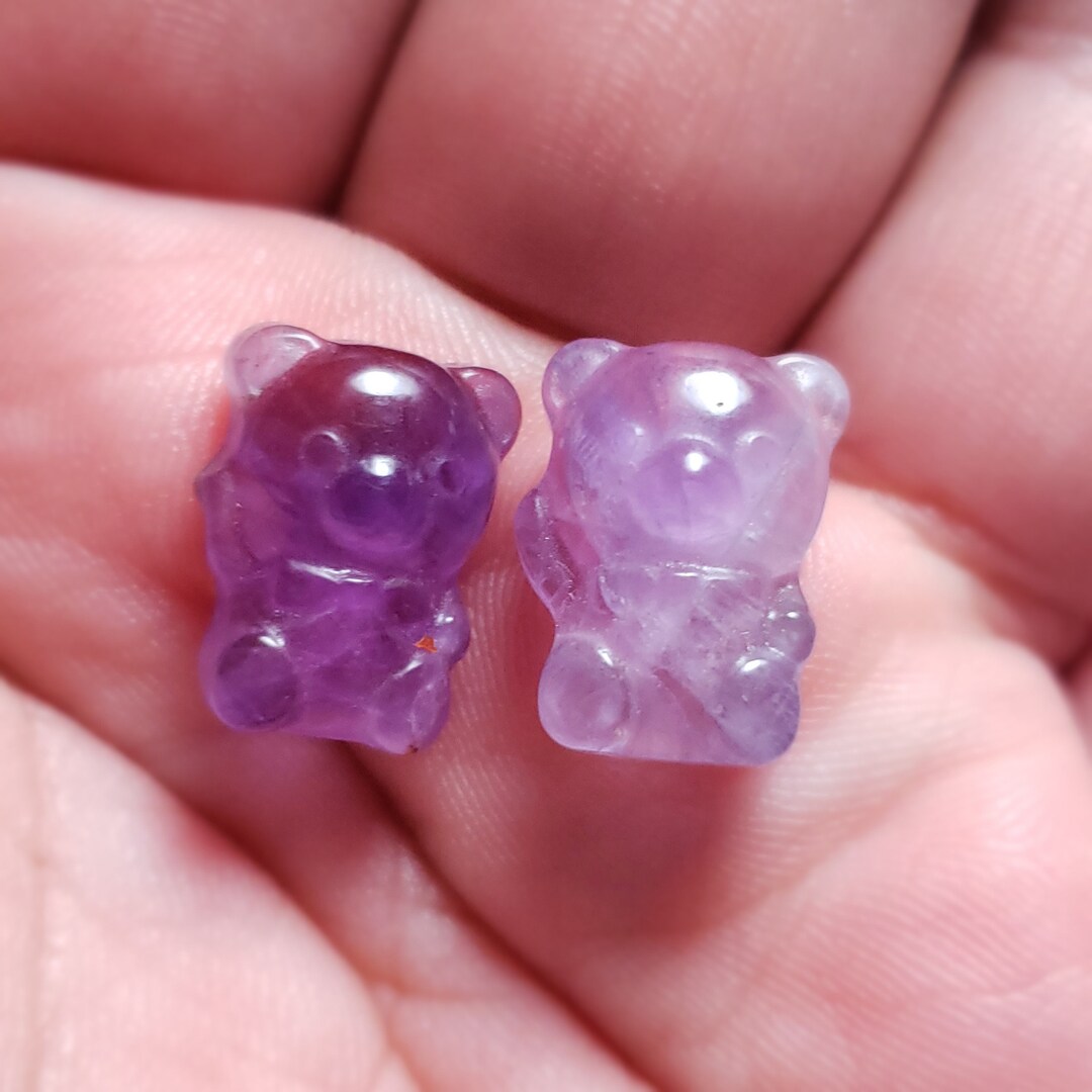 Mini Amethyst Bears - Etsy