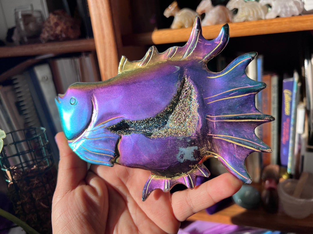 Discounted* Aura Beta Fish Carving | Rainbow Aura Beta Fish Carving ...