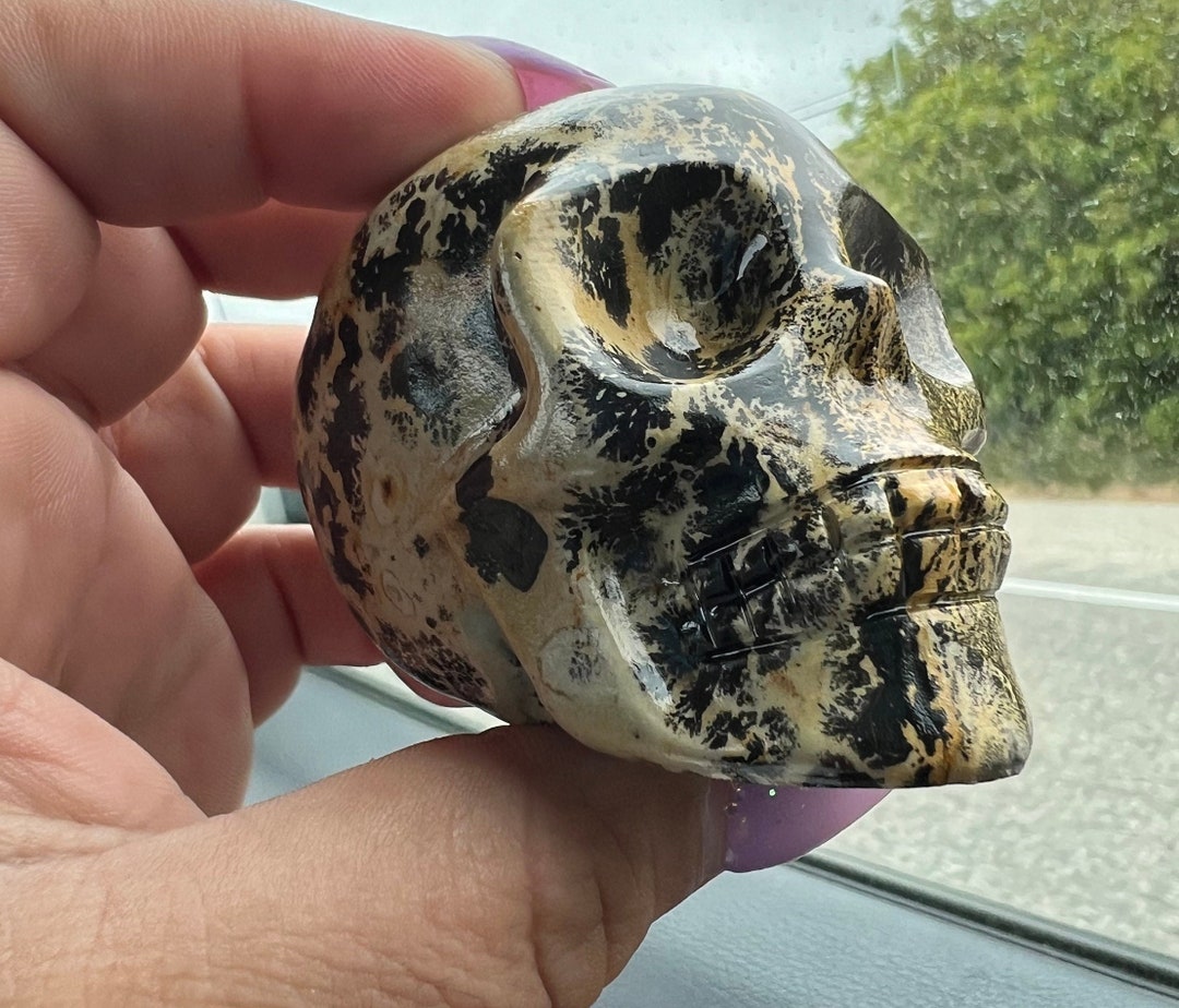 Dendric Skull Figure | Dendritic Jasper Skull | Jasper Crystal Skull ...