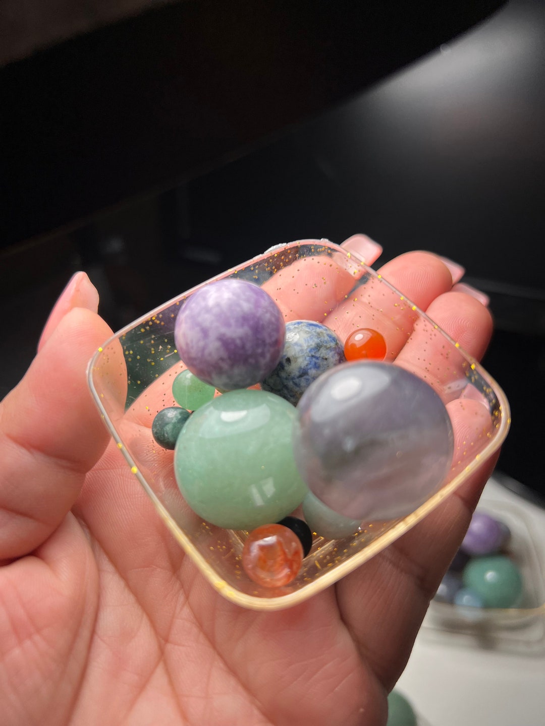 Miniature Gemstone Planet Spheres Set: Galaxy Crystals (17pc) - Etsy