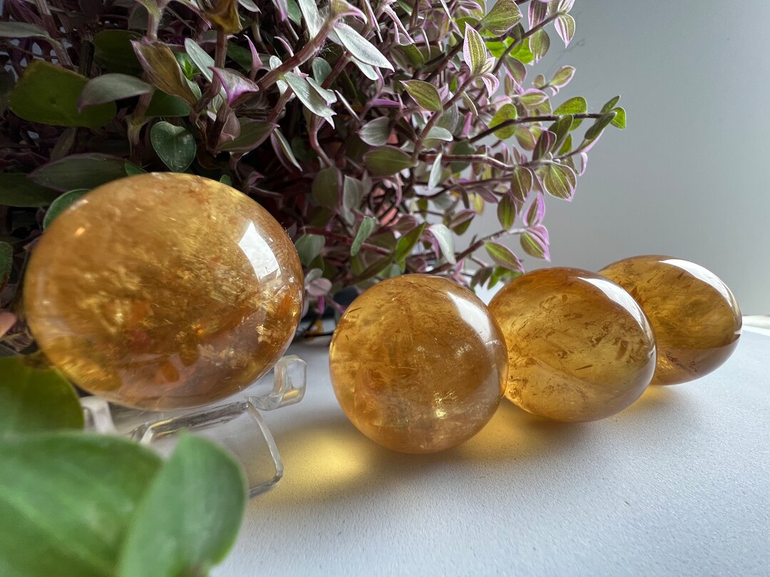 AA Honey Calcite Spheres Optical Calcite Spheres Honey Spheres Honey ...