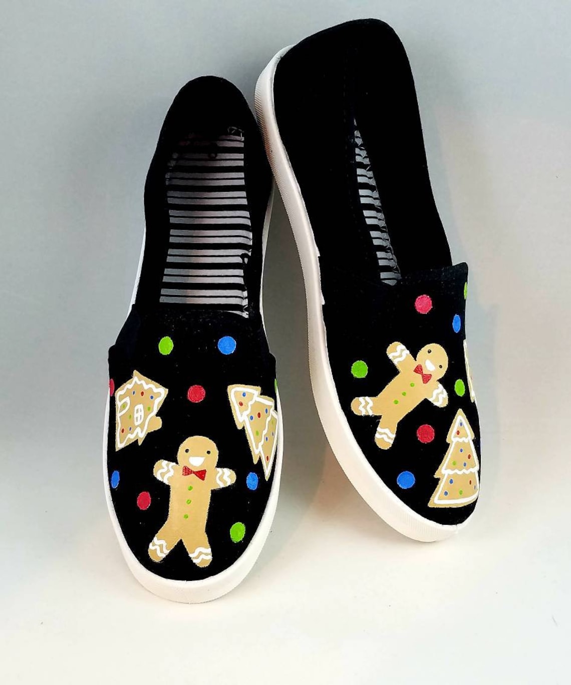 Hand PAINTED GINGERBREAD SHOES Gingerbread Man Shoes Baby/ - Etsy