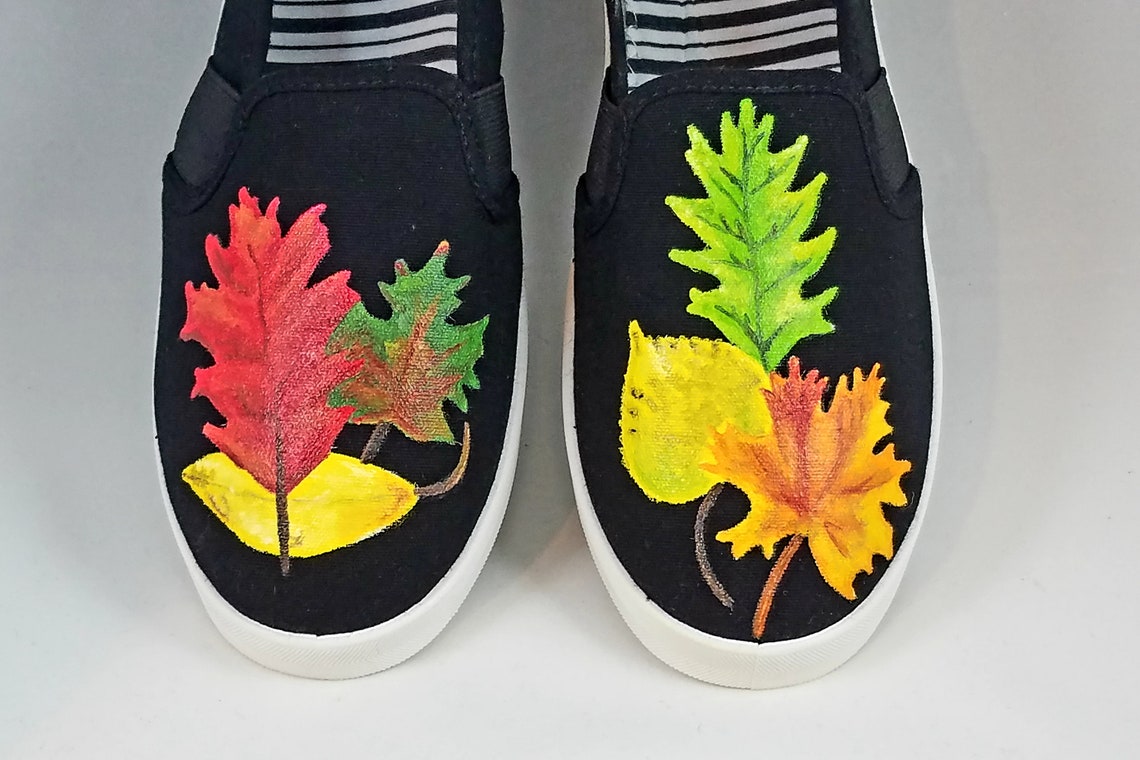 HAND PAINTED Custom FALL Shoes, Autumn Shoes, Baby/toddler, Child/youth ...