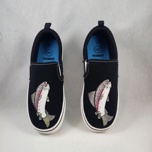 Hand PAINTED Fish SHOES, Rainbow Trout Shoes, Fisherman Shoes, Baby ...