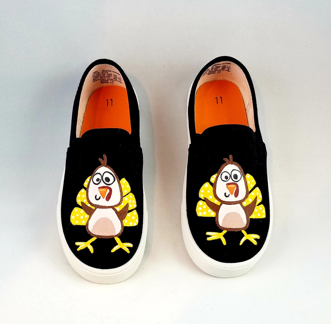 Hand PAINTED TURKEY SHOES, Thanksgiving Shoes, Baby/toddler, Child ...