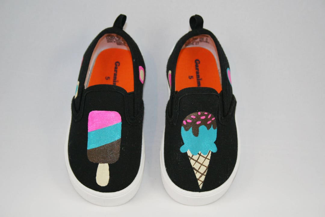 HAND PAINTED Ice Cream SHOES, Baby/toddler, Child/youth, and Womens ...