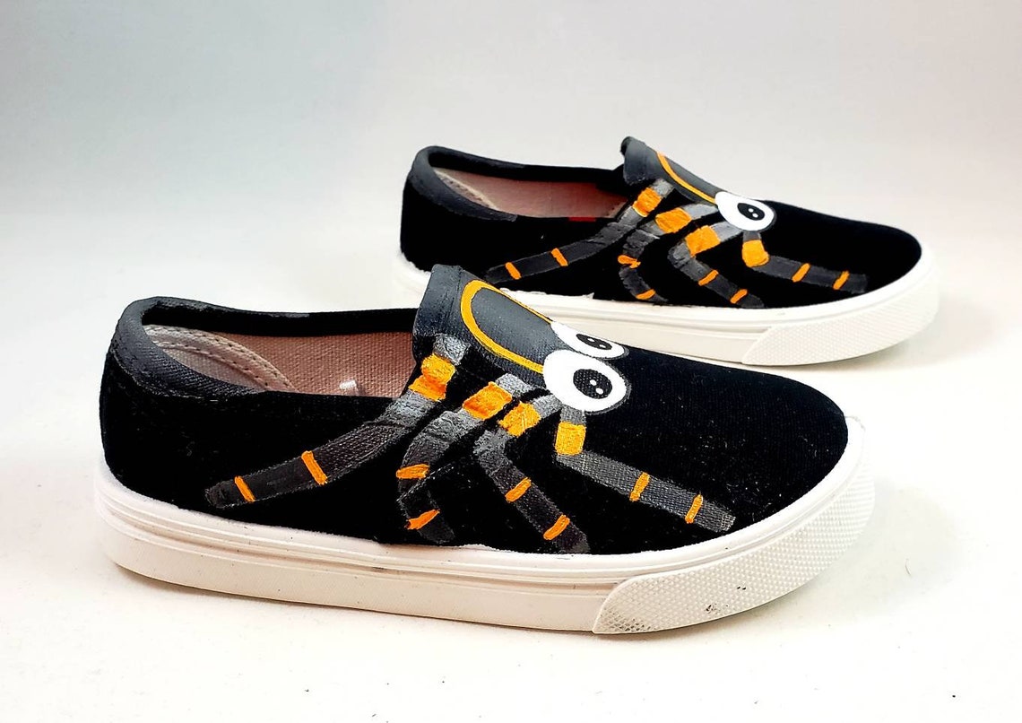 Hand PAINTED SPIDER SHOES Halloween Shoes Baby Toddler | Etsy