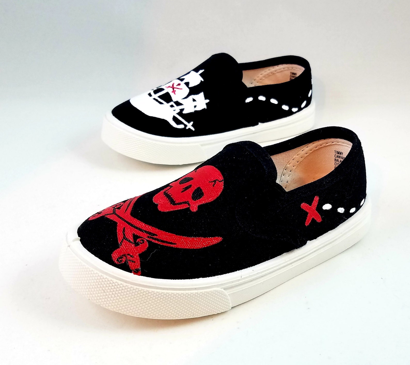 PIRATE SHOES Skull and Swords Pirate Ship Hand PAINTED - Etsy