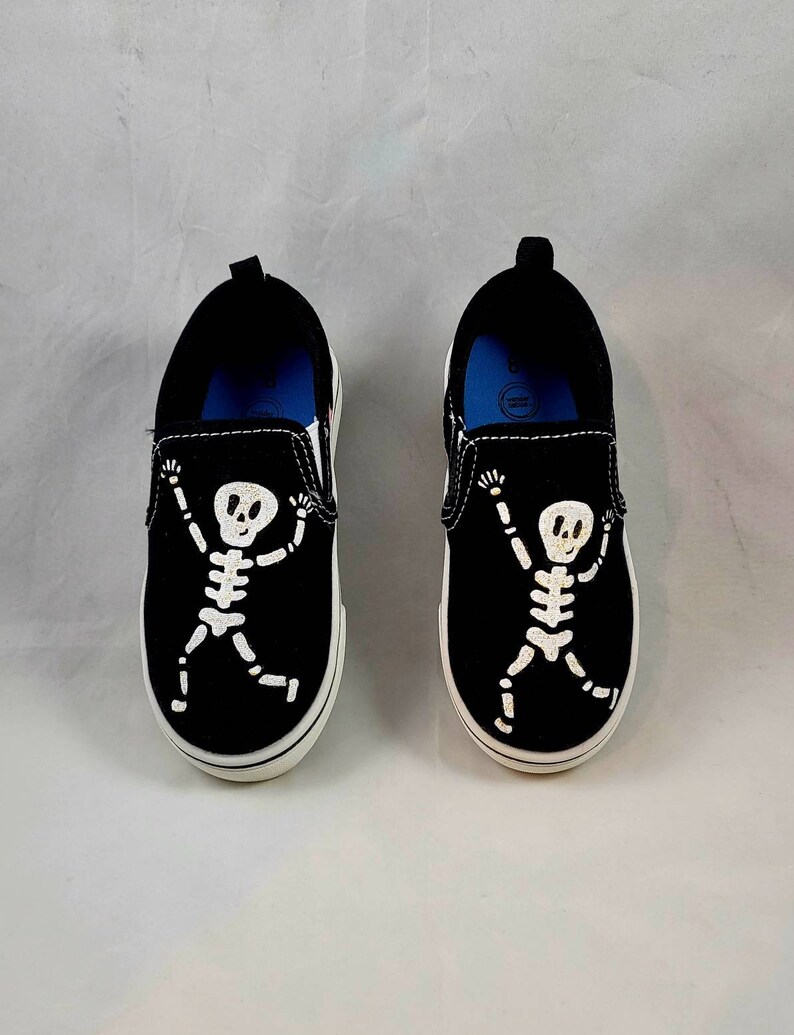 Hand PAINTED HALLOWEEN SHOES Skeleton Shoes Baby Toddler - Etsy