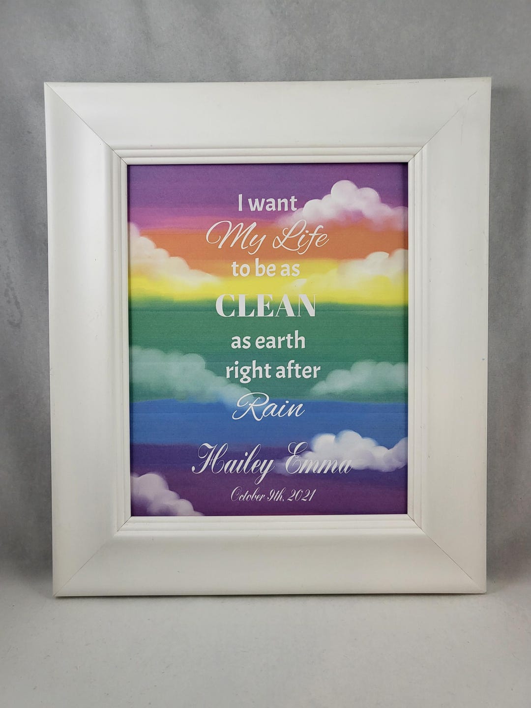 Digital Art, LDS Baptism Art, I Like to Look for Rainbows Print ...